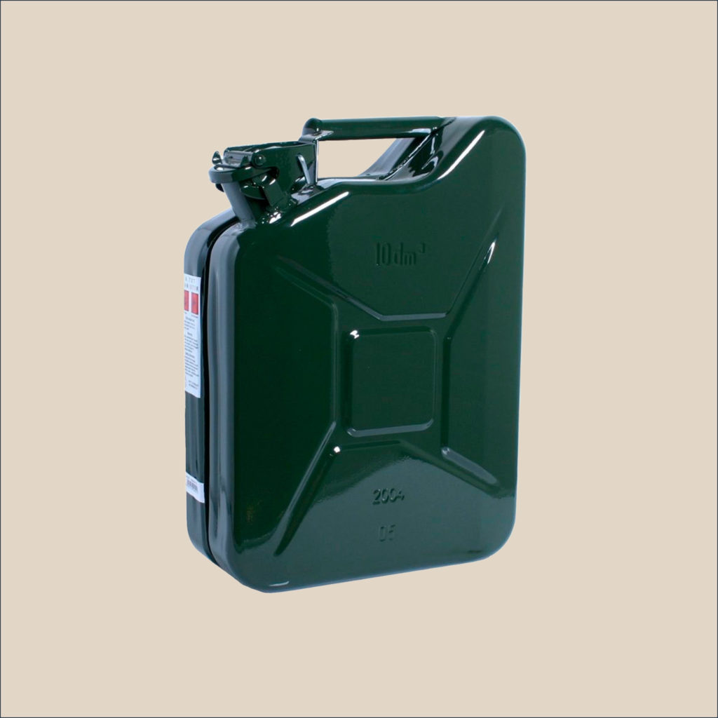 Jerrican métal 10 litres style armée - Retroaccessoires